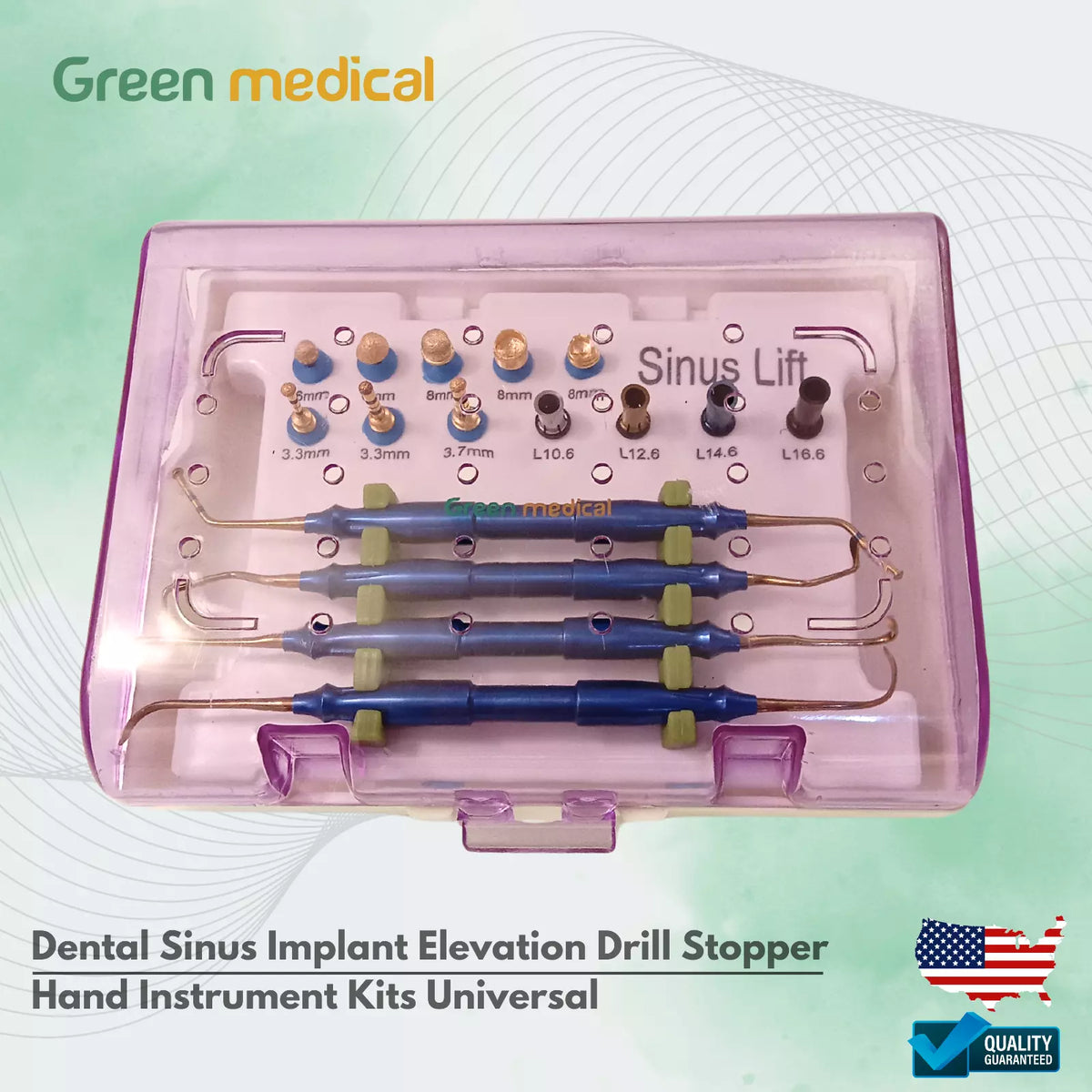 Dental Sinus Implant Elevation Drill Stopper Hand Instrument Kits Univ – Green Medical Supplies Inc.