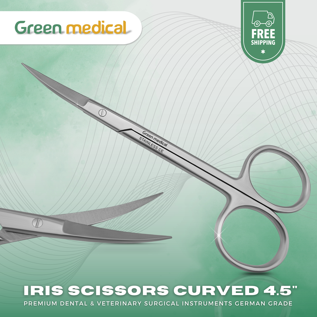Premium Iris Scissors Curved 4.5" – German Grade | Dental, Surgical ...