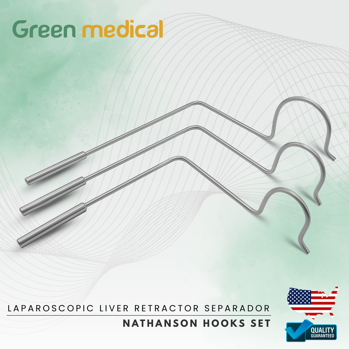 Laparoscopic Liver Retractor Nathanson Hooks Set 5mm Retractors Separa ...