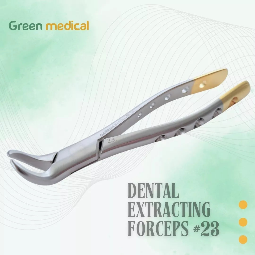 PREMIUM DENTAL EXTRACTING FORCEPS #23 COW HORN LOWER MOLARS - HEAVY DU