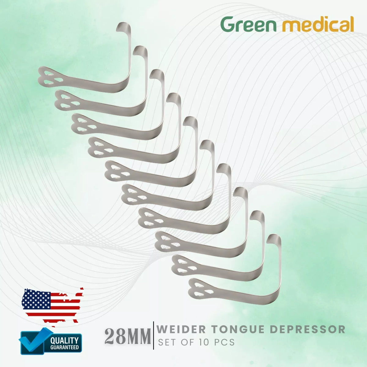 10 Weider Adult Cheek Tongue Retractor Dental Instruments 28mm wide
