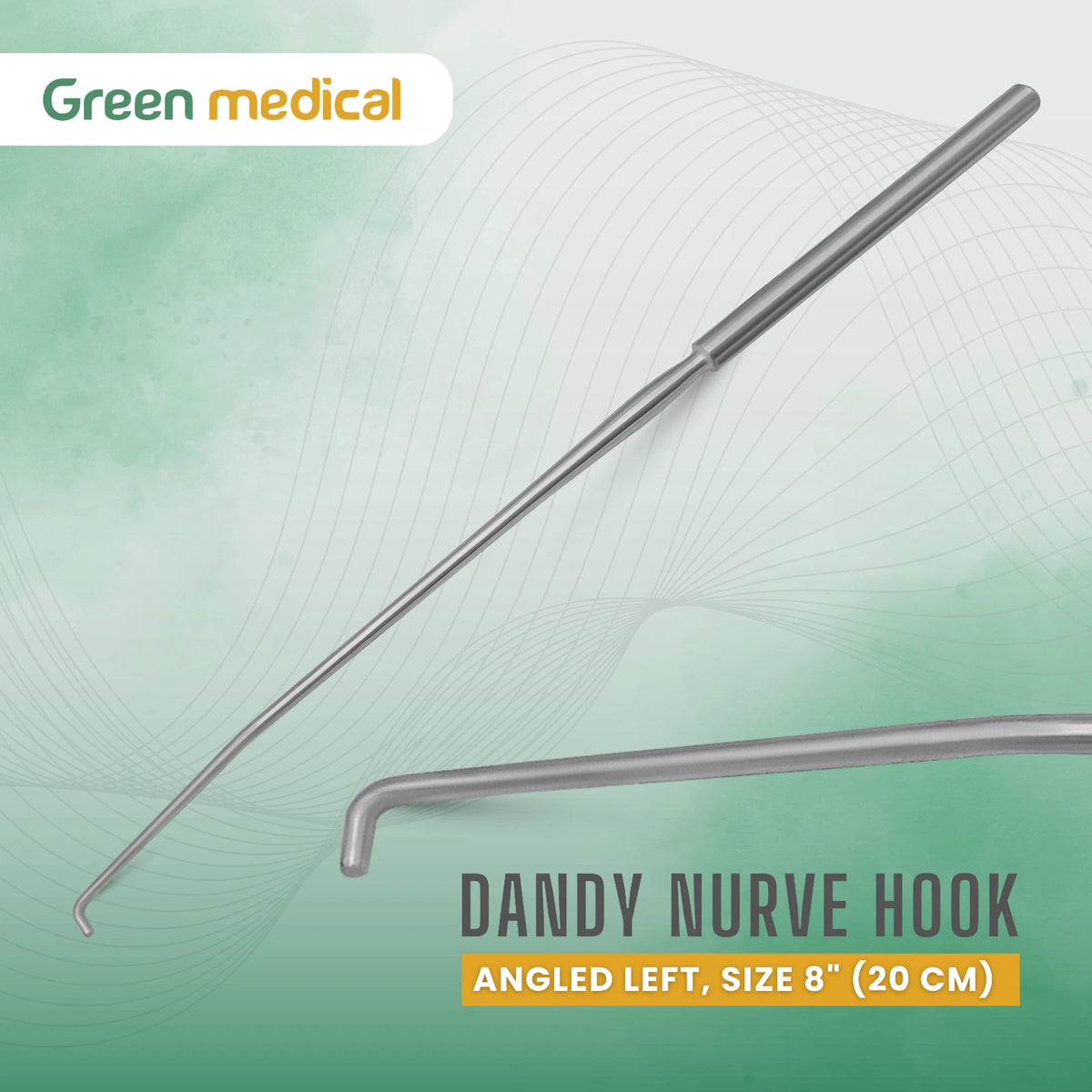 Dandy Nerve Hook 8" Left Angled – Premium German Stainless | Neurosurg ...