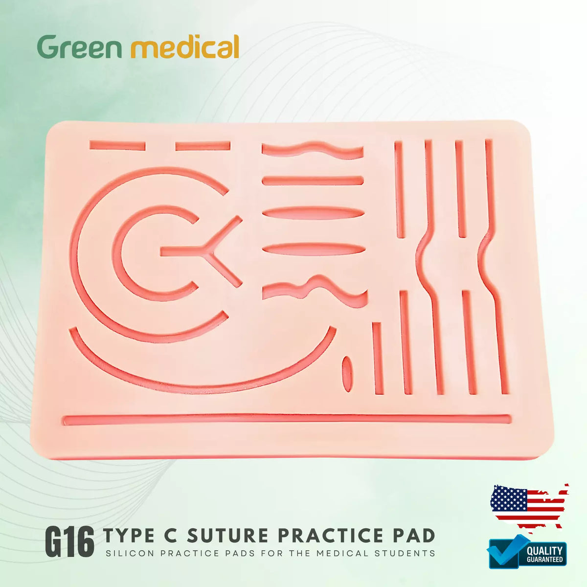 TYPE C Silicon Skin Suture Practice Pad G16 For The Medical Students