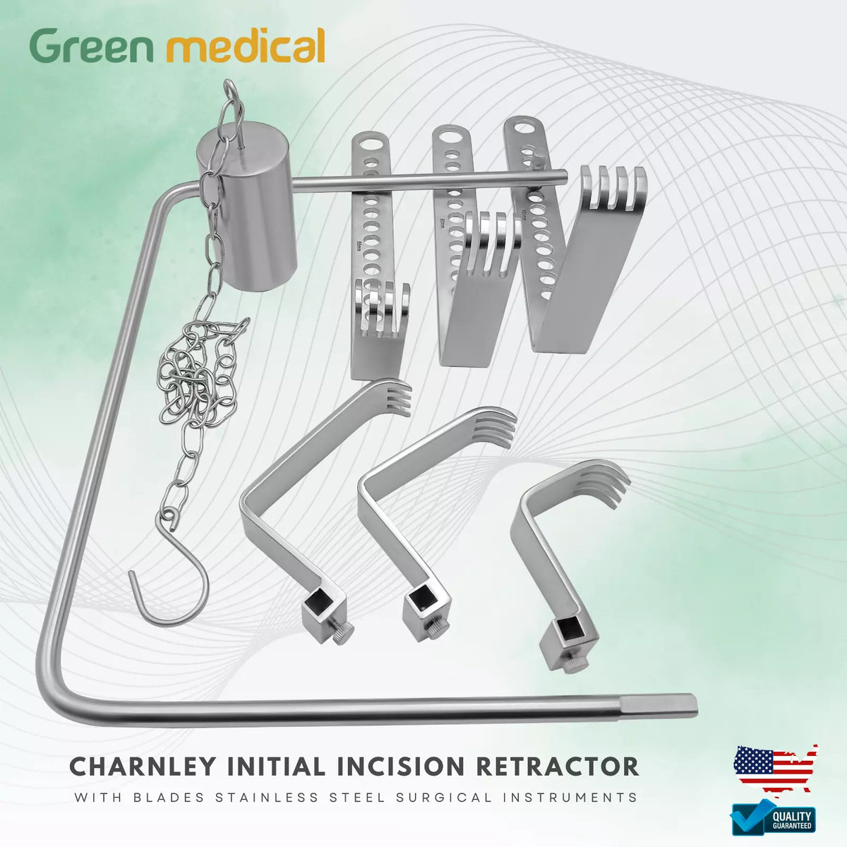 OR Grade Charnley Initial Incision Retractor With Blades Surgical Inst ...