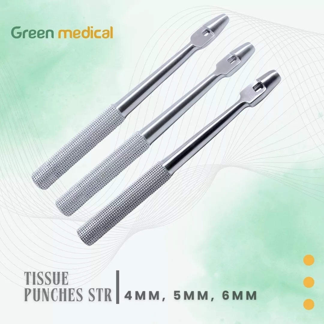 3 Pieces Dental Tissue Punch Straight 4, 5, & 6 mm Surgical, Implant I ...