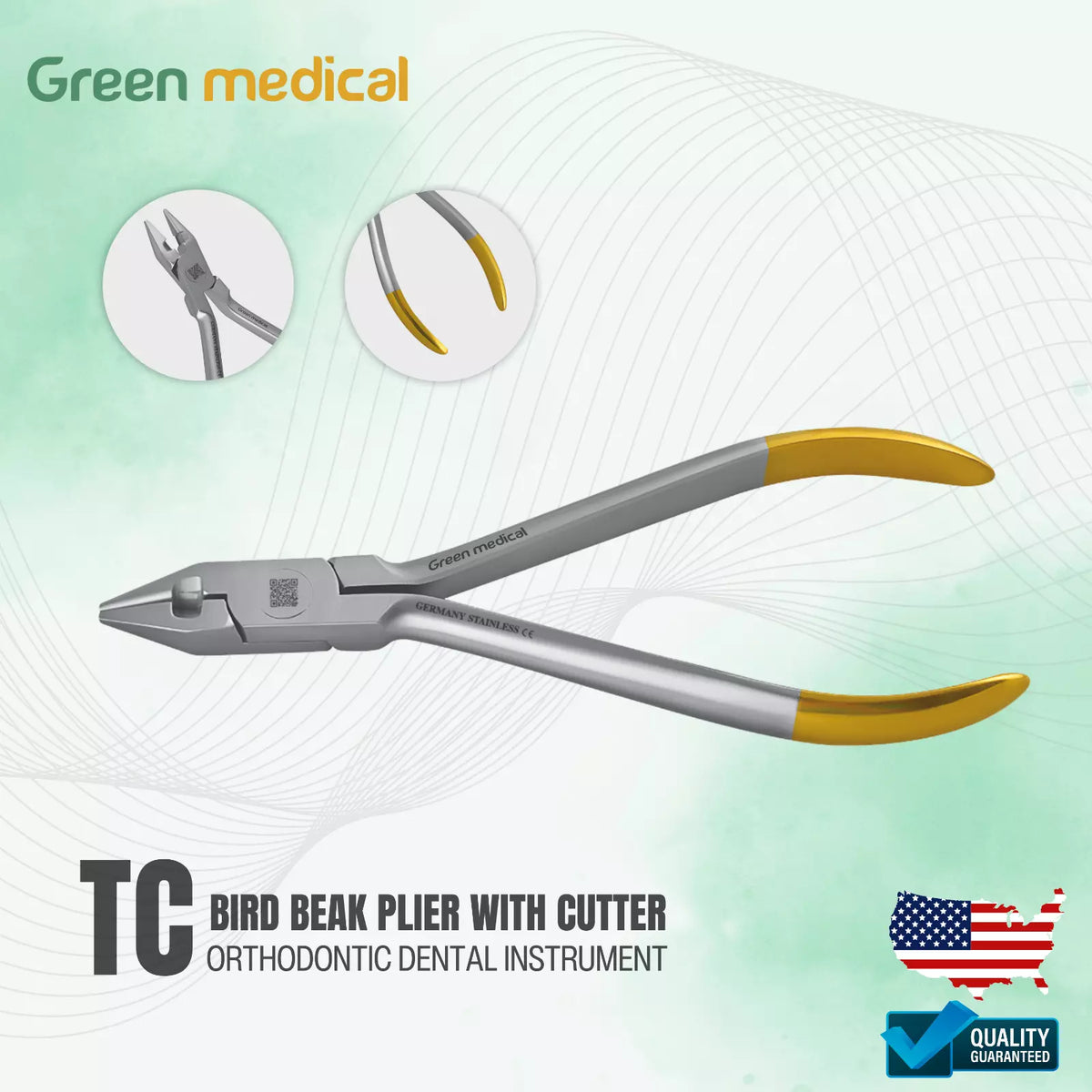TC Bird Beak Plier With Cutter Orthodontic Dental Instrument German Gr ...