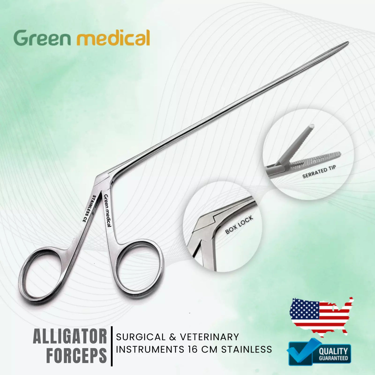 Alligator Ear Forceps 6.29''(16 cm) ENT Surgical & Veterinary Instrume ...