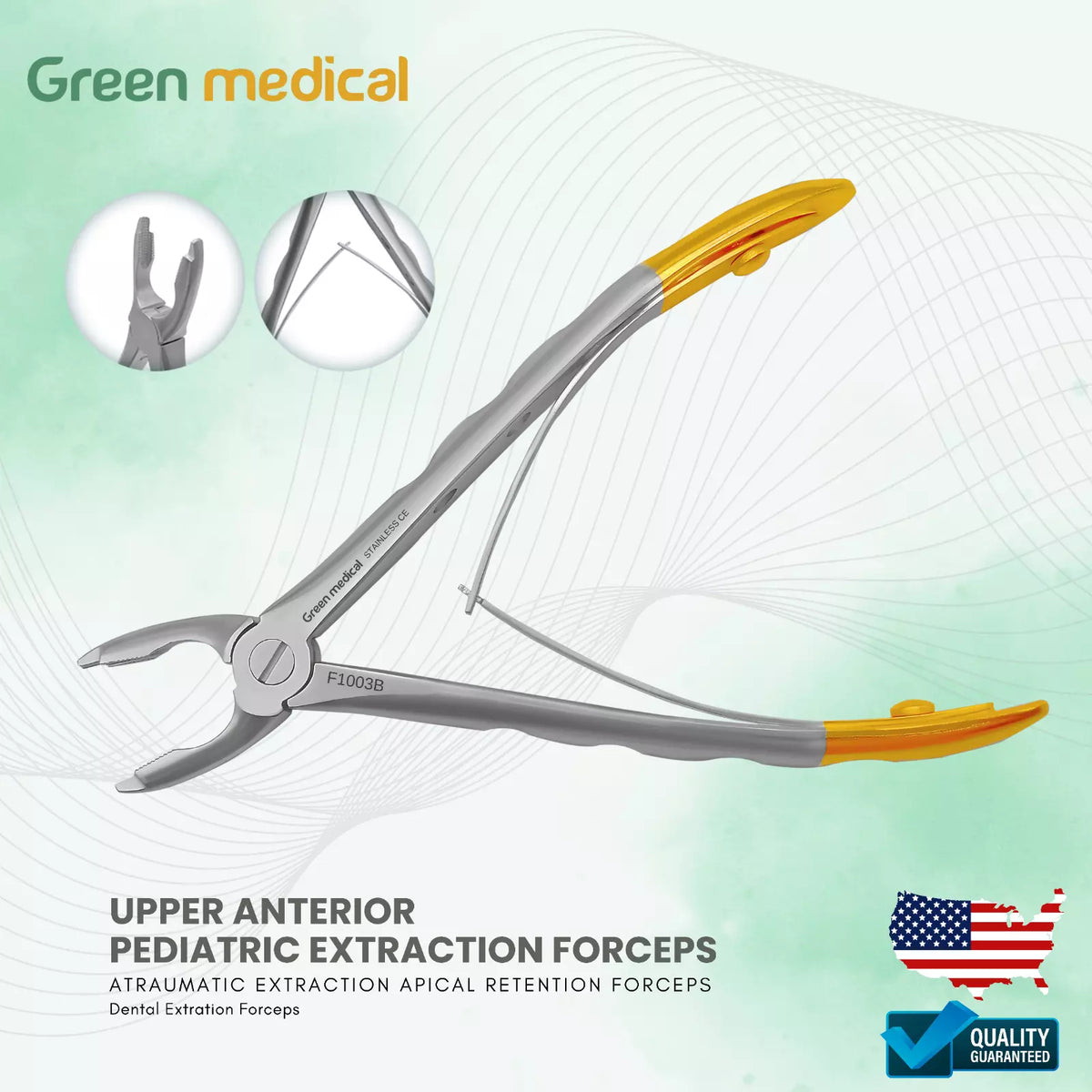 ATRAUMATIC EXTRACTION APICAL RETENTION FORCEPS UPPER ANTERIOR PEDIATRI ...